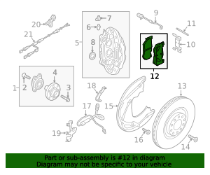Brake Lining Front 80A-698-151-H | Audi OEM Parts