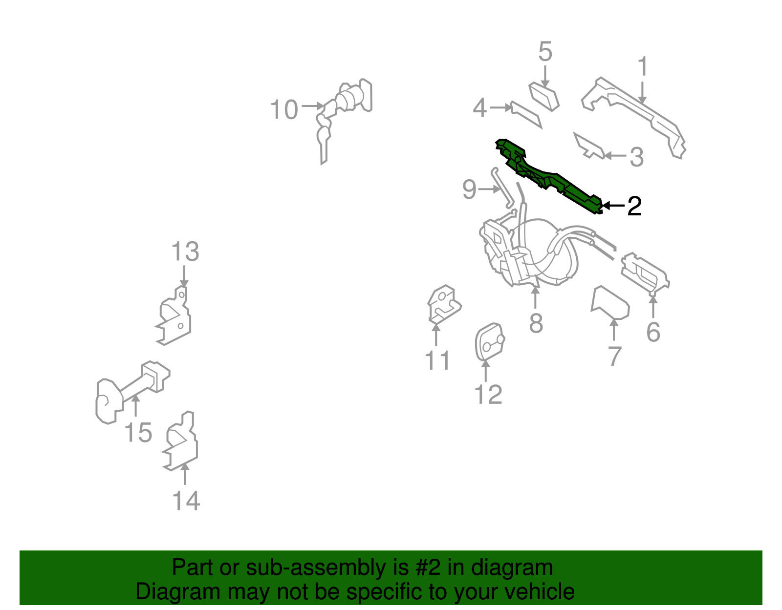 2007-2015 Infiniti Handle Base 80611-JK000 | Infiniti OEM Parts Online