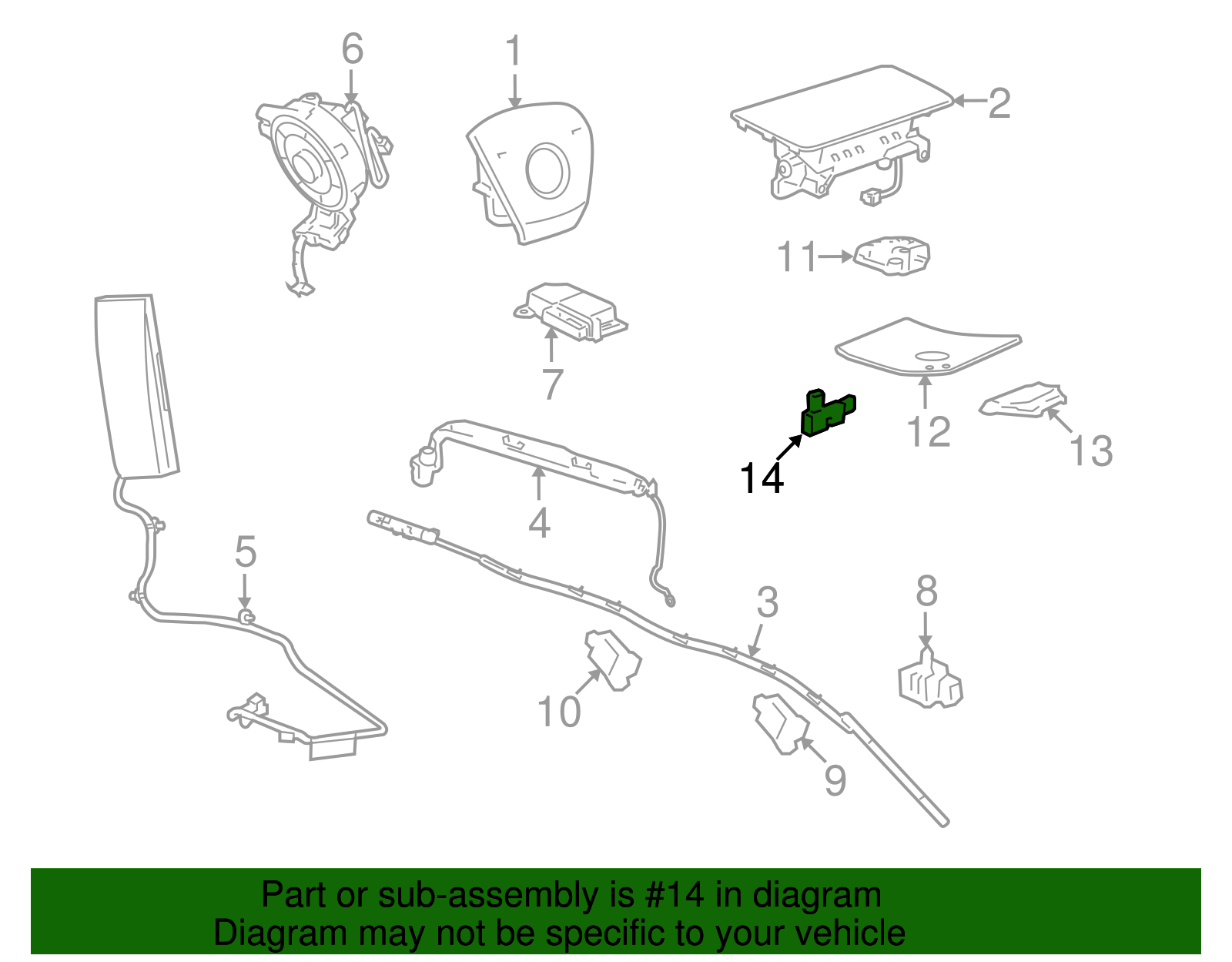 15780680 - Airbag Driver Seat Position Sensor 2007-2013 GM | Big 3 Auto ...