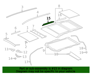 63217-42020 - Sunroof Molding 2019-2024 Toyota | AutoNation Parts
