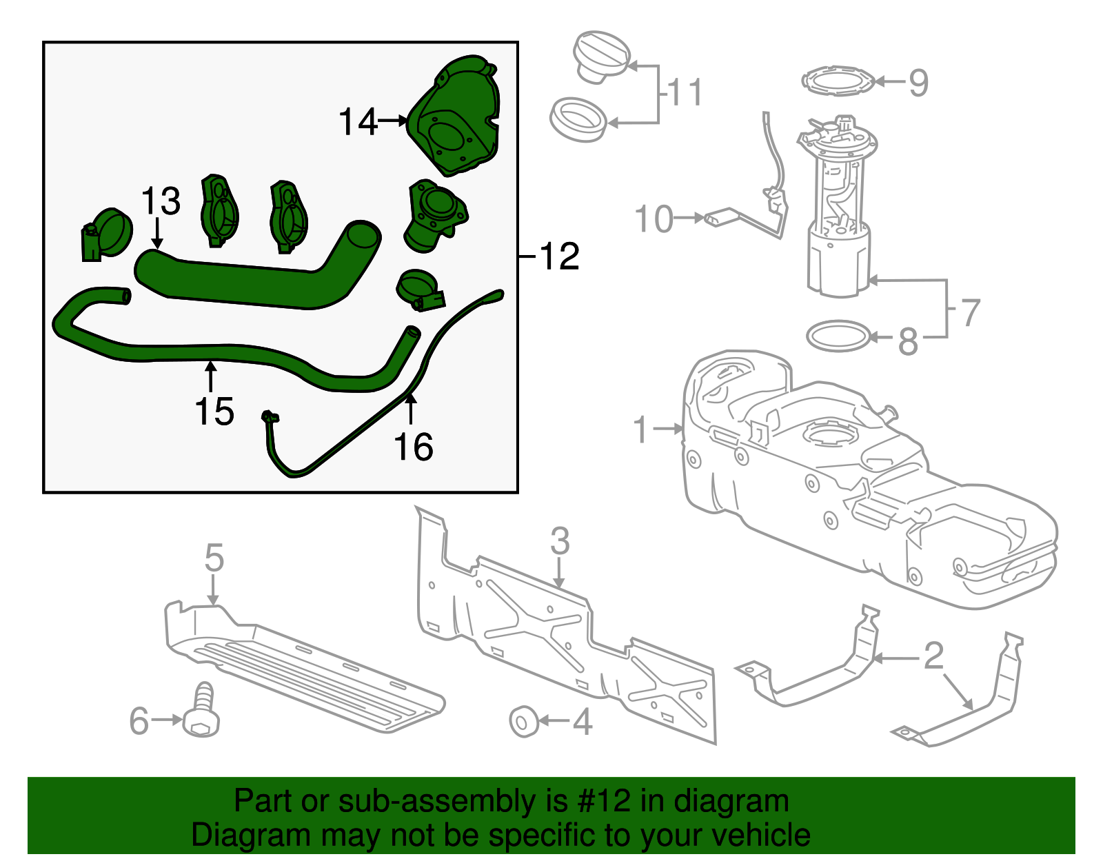 2015-2019 GM Fuel Tank Filler Pipe 84428966 | GM Parts Center
