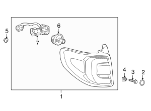 2013-2017 GMC Brake and Tail Light Bulb 19433735 GM | GMPartsDirect.com