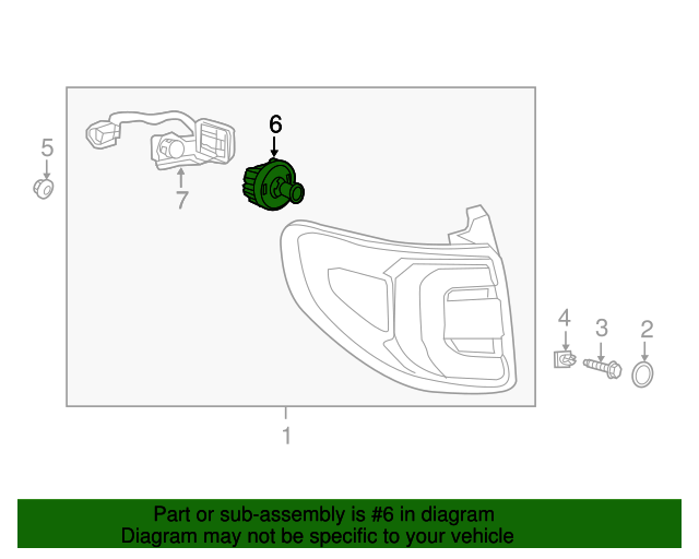 2013-2017 GMC Brake and Tail Light Bulb 19433735 GM | GMPartsDirect.com