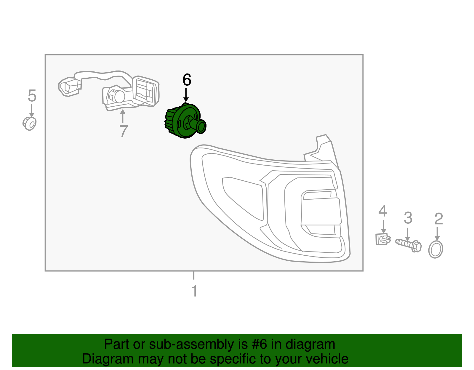 2013-2017 GMC Brake and Tail Light Bulb 19433735 GM | GMPartsDirect.com