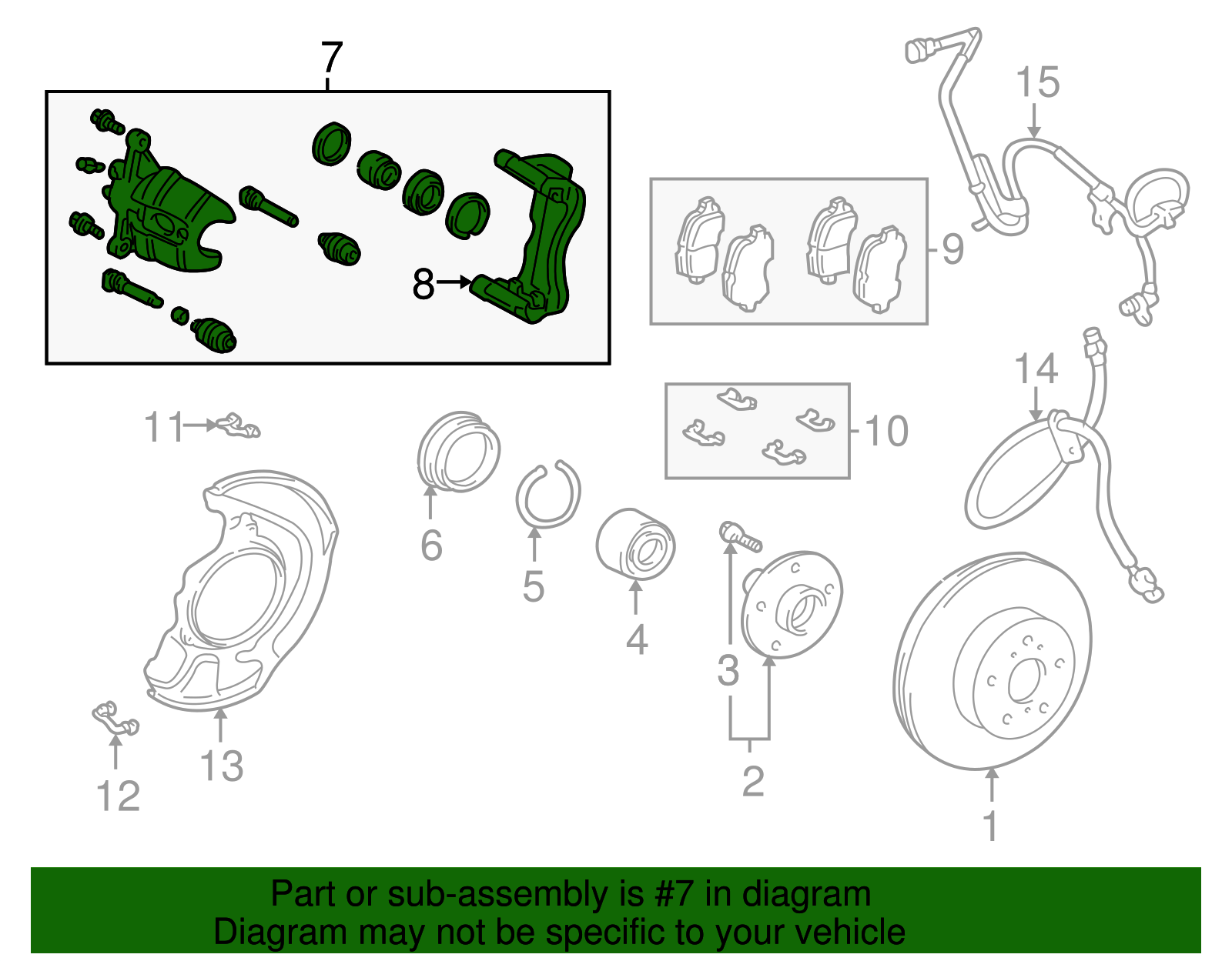 2001-2007 Toyota Highlander 2001-2007 Toyota Highlander - Caliper 47750 ...