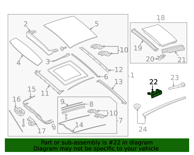253-787-01-42 - Sunshade Rail Bracket 2020 Mercedes-Benz | Mercedes ...