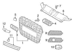 4G0-807-081-D - Radiator Support Access Cover 2016-2018 Audi ...