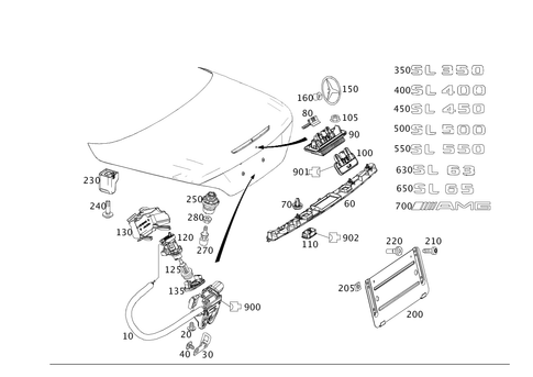 Rear Lid Latch-Type Lock, Rear Lid Attachment Parts for 2013 Mercedes ...