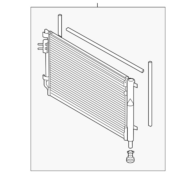 97606-H9100 - Condenser 2018-2023 Kia Rio | Kia.Parts Store