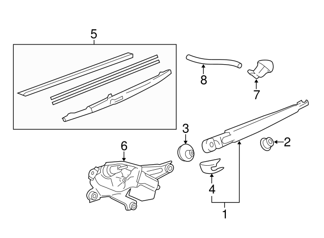 85391-60120 - Back Glass Washer Nozzle 2013-2021 Lexus LX570 ...