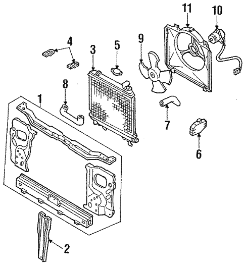 Radiator & Components for 1990 Ford Festiva | OEM Parts Online