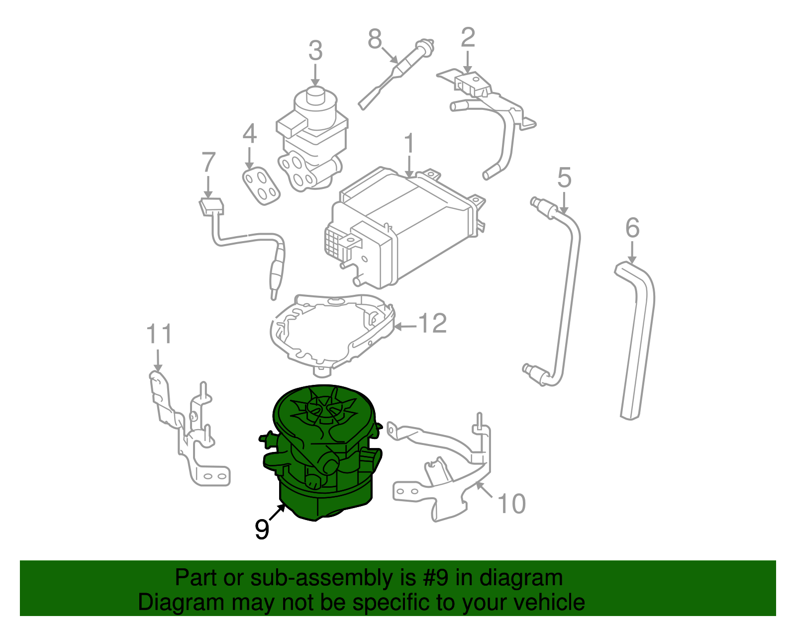 2007-2008 Subaru A.I.R Pump 14828AA060 | Subaru Parts Store
