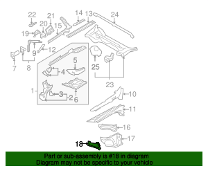 4F0-805-264-C - Rear Extension 2005-2011 Audi | Audi OEM Parts