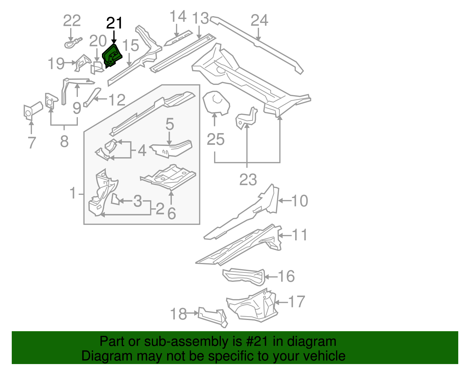 2008-2011 Audi S6 Lower Bracket 4F0-803-331-A | Audi OEM Parts Guy
