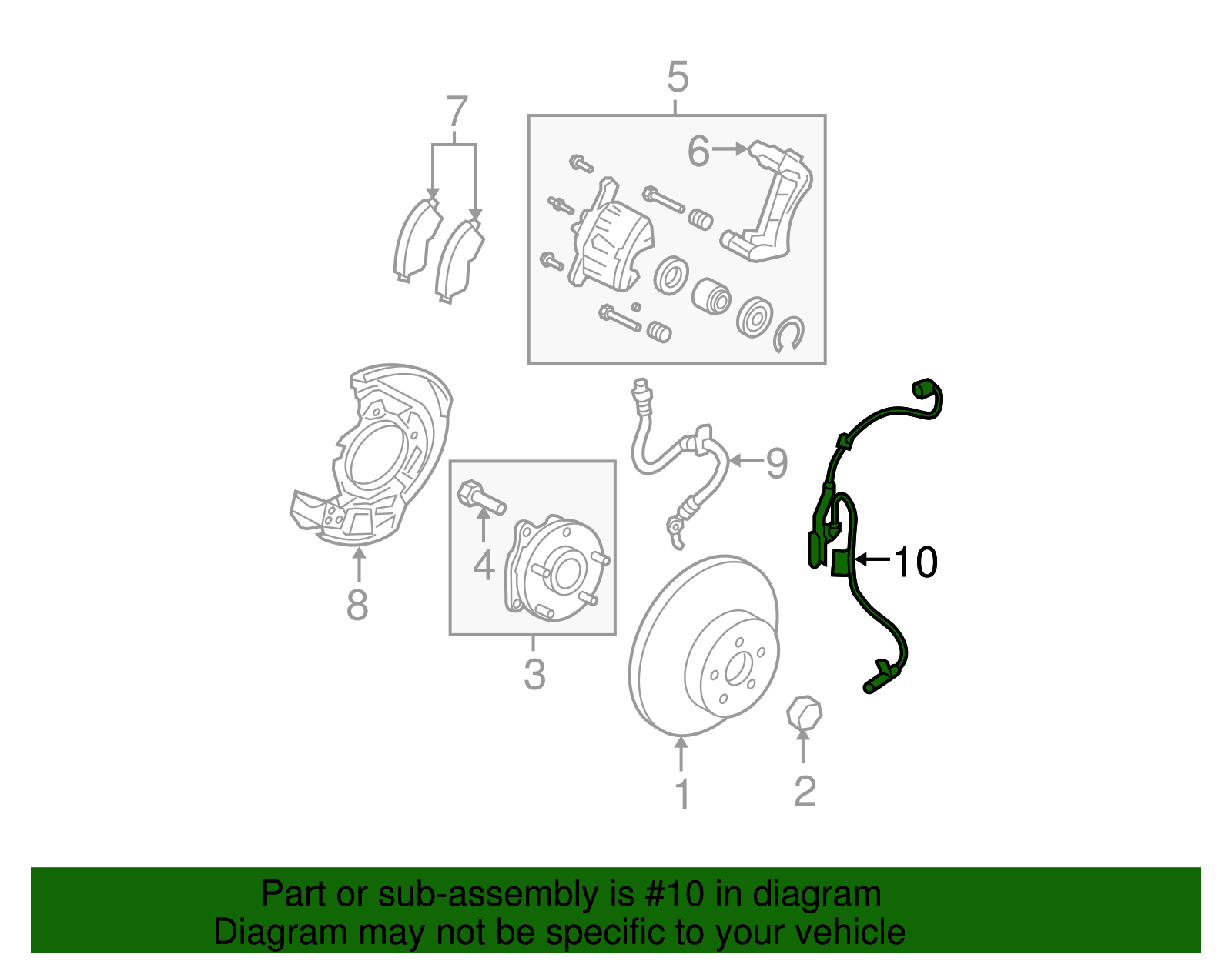 2006-2018 Toyota RAV4 Front Speed Sensor 89542-0R010 | OEM Parts Online