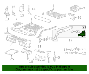 84757450 - Rear Passenger Side Bumper Impact Bar Bracket 2020-2024 ...