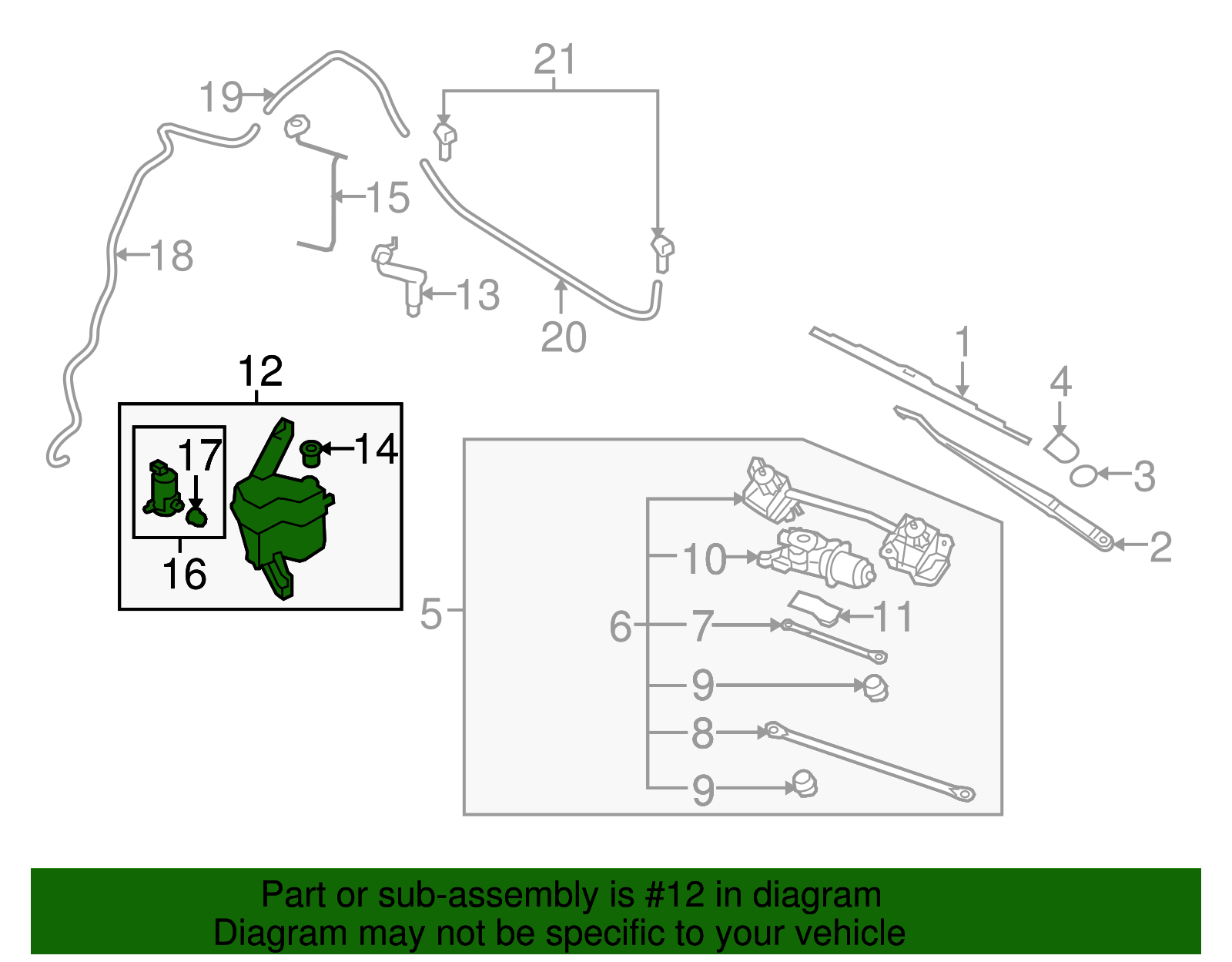2007-2012 Nissan Versa Reservoir Assembly 28910-EL000 | Boro Nissan Parts