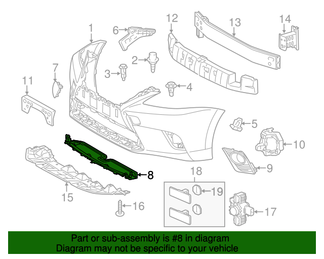 53295-76010 - Air Deflector 2014-2017 Lexus CT200h | Longo Lexus Parts