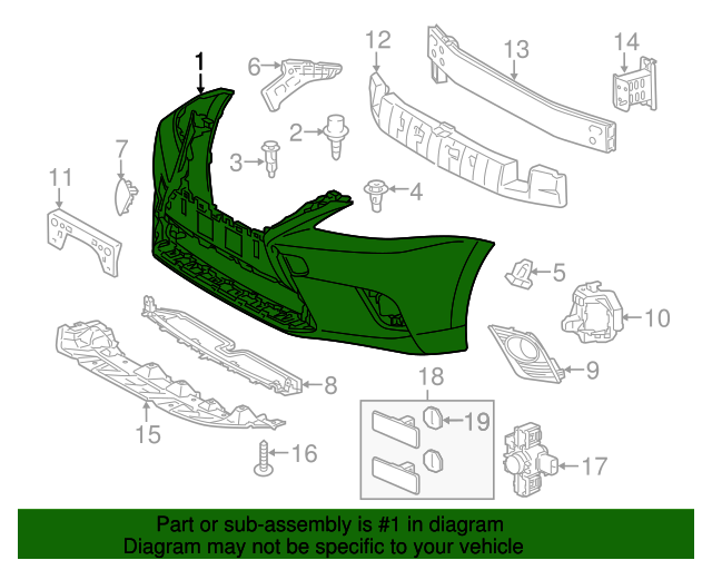 Lexus OEM Bumper Cover Part# 52119-76925 | OEM Vehicle Parts