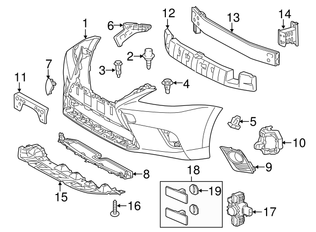 Lexus OEM Bumper Cover Part# 52119-76925 | OEM Vehicle Parts