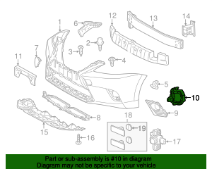 2014-2017 Lexus CT200h Lamp Bezel Mount Bracket 52125-76030 | OEM Parts ...