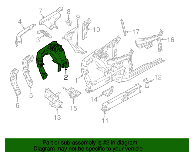 Genuine BMW 41-00-7-481-001 | Strut Tower | FREE Shipping on Most ...