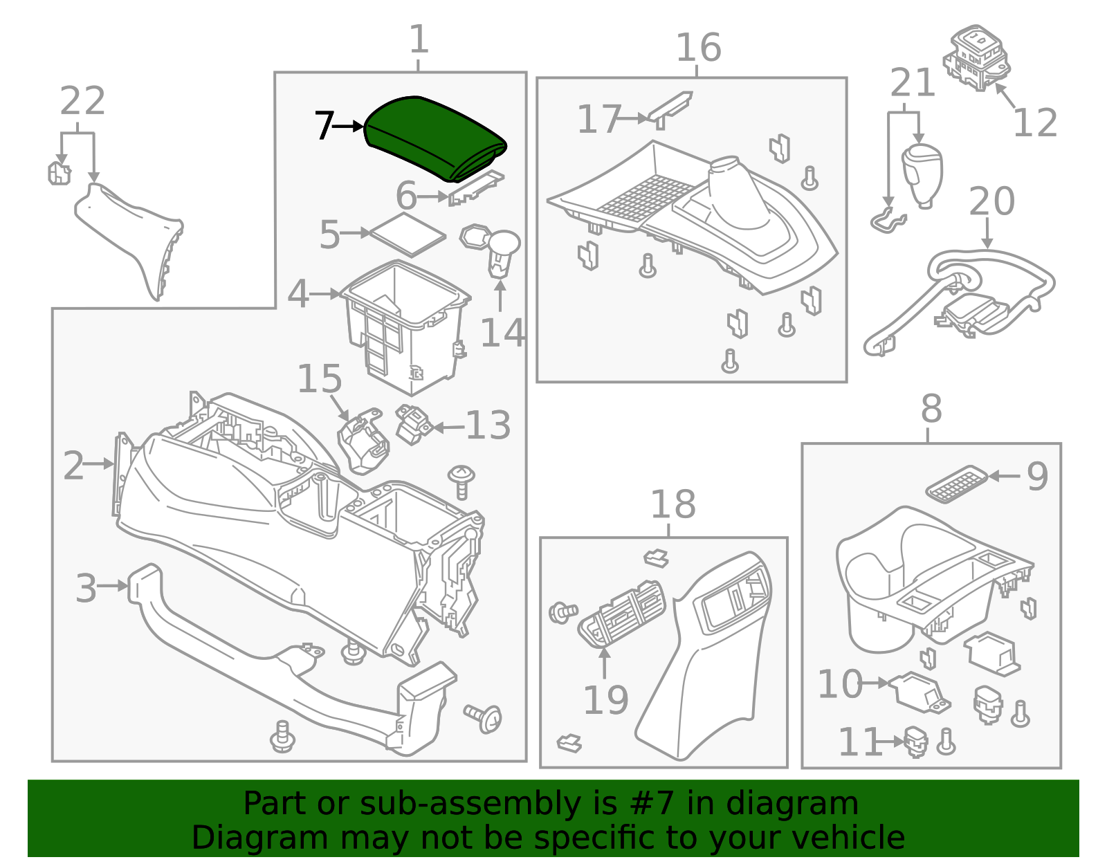 96920-6FM1A - Armrest 2017-2023 Nissan | Nissan Parts & Accessories Online