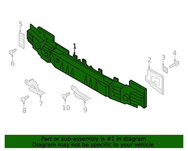 2021-2023 Genesis G80 Beam Rear Bumper 86631-T1000 | QuirkParts