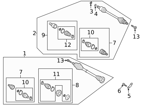 Carrier & Front Axles for 2019 Volkswagen Jetta | OEM Parts Online