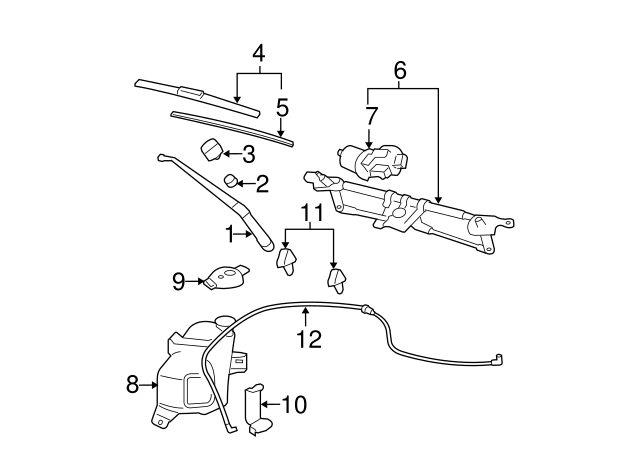 20965521 - Windshield Washer Solvent Container 2006-2011 Chevrolet HHR ...