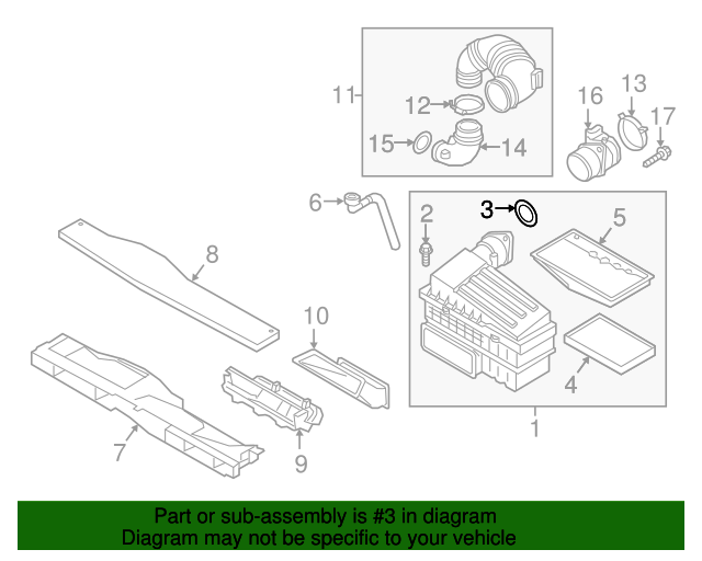 2000-2024 Audi Fuel Injection Air Flow Meter Gasket / O-Ring WHT-006 ...