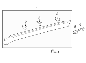 75867-30130 - Rocker Molding Clip - 2008-2021 Toyota Land Cruiser | OEM ...