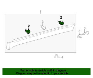 75867-30130 - Rocker Molding Clip - 2008-2021 Toyota Land Cruiser | OEM ...