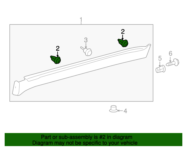 75867-30130 - Rocker Molding Clip - 2008-2021 Toyota Land Cruiser | OEM ...