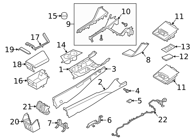 84650-G9DA0-4X - Cover Assembly Console Upper 2021-2023 Genesis G70 ...