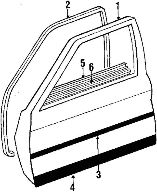 1986-1989 Mercedes-Benz Body Side Molding 124-690-04-62 | MB Online Parts