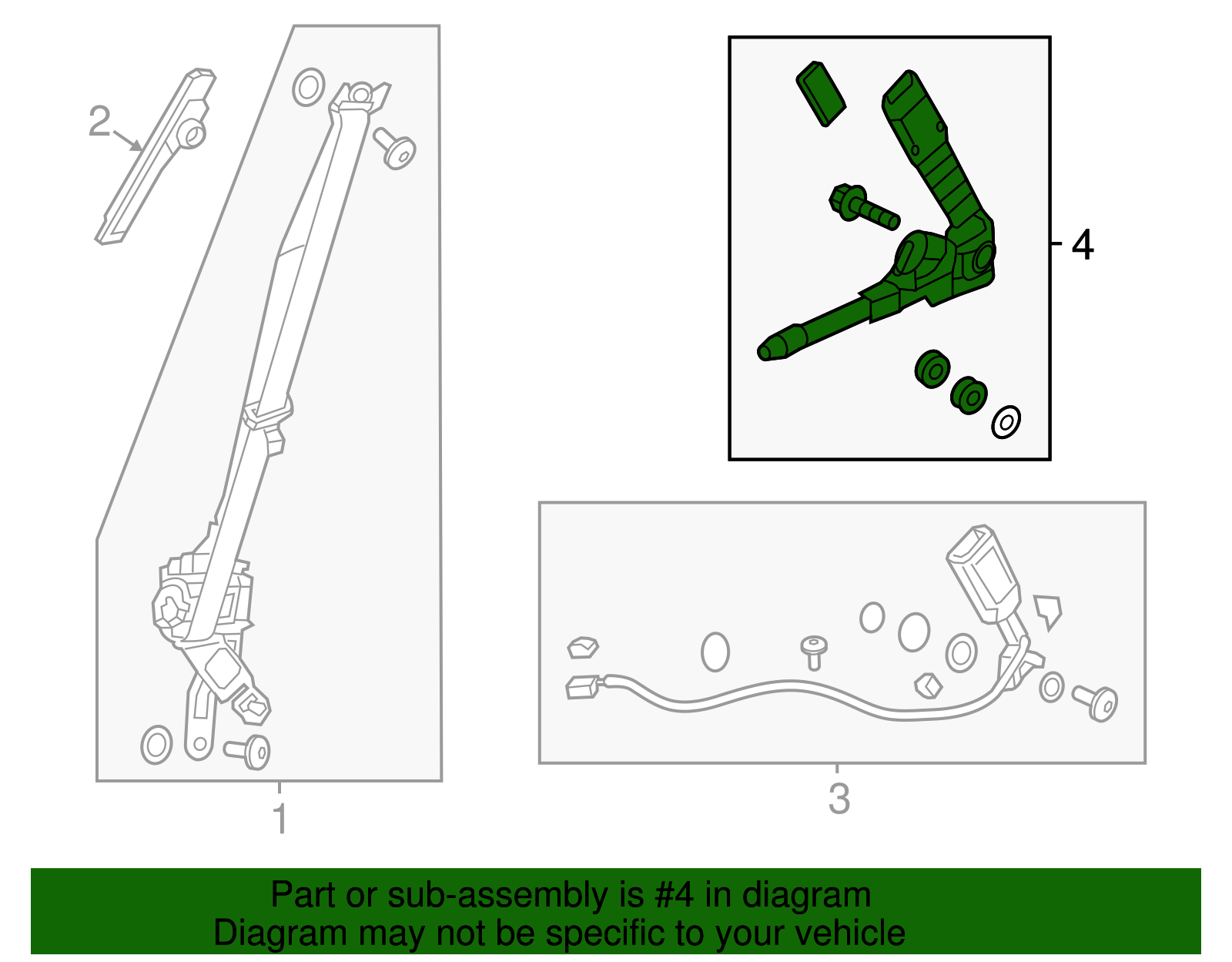 81825-TR3-A01ZA - Pre-Tensioner Assembly, L Front Lap(Outer) *NH167L ...