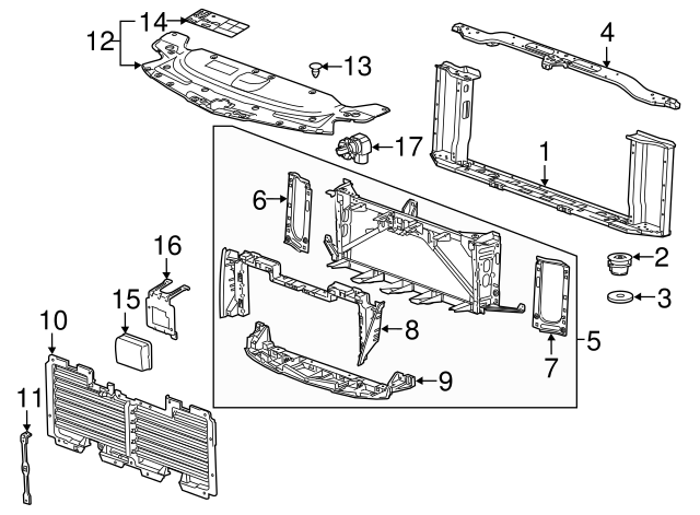 2015-2020 Cadillac Upper Shield 23497749 | TascaParts.com