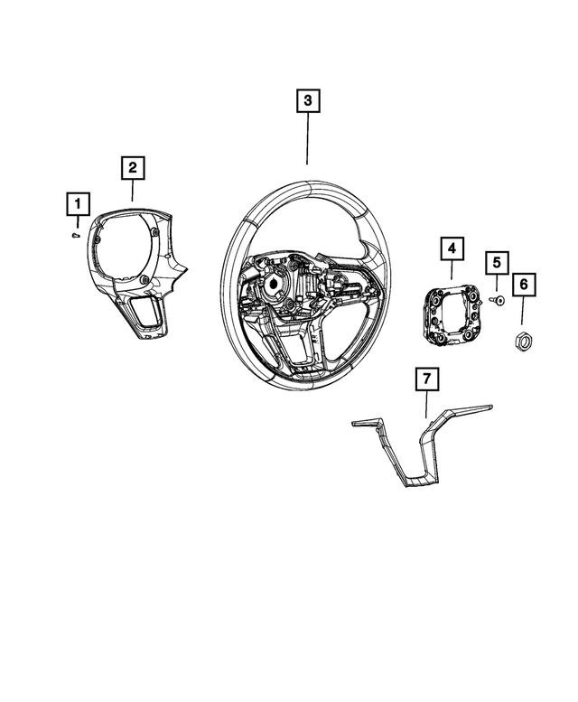 7MW11LA3AA - Steering Wheel 2023 Jeep | Mopar Wholesale Parts