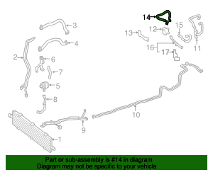 222-501-22-91 - Coolant Hose 2015-2017 Mercedes-Benz S 550e | Mercedes ...