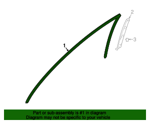 2017-2019 Nissan Body Weather-Strip 80829-EZ20A | Ziegler Nissan of ...