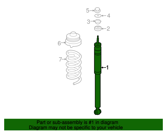 211-326-51-00 - Shock Absorber - 2003-2009 Mercedes-Benz ...