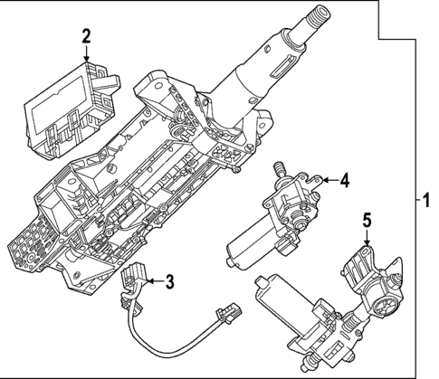 Steering Column Assembly for 2024 Chevrolet Silverado 1500 ...