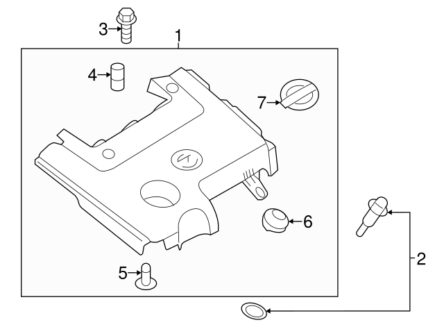 2009-2017 Nissan 2009-2013 Nissan Murano Quest Engine Appearance Cover ...
