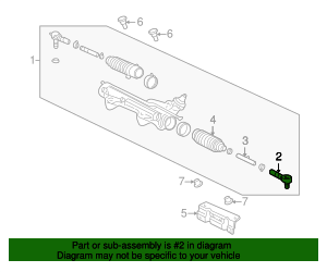 2C5Z-3A130-AA - End Spindle Rod Connecting 2003-2005 Lincoln Aviator ...