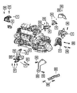 2001-2007 Mopar Engine Mount Support 4861271AD | Wholesale MOPAR