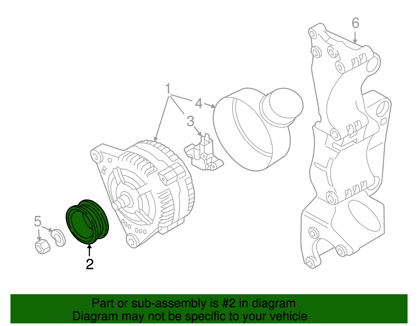 1998-2016 Volkswagen Alternator Pulley 022-903-119-C | OEM Parts Online