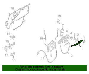 Genuine OEM Mini Handle, Outside Part# 51217327344 Fits 2014-2022 Mini ...