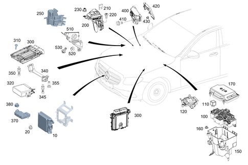 Control Units, Fuse Boxes and Relays in Engine Compartment for 2017 ...