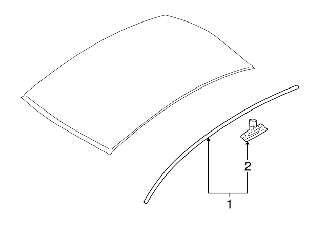 87231-1G200 - Roof Molding 2008-2011 Kia Rio5 | Kia.Parts Store